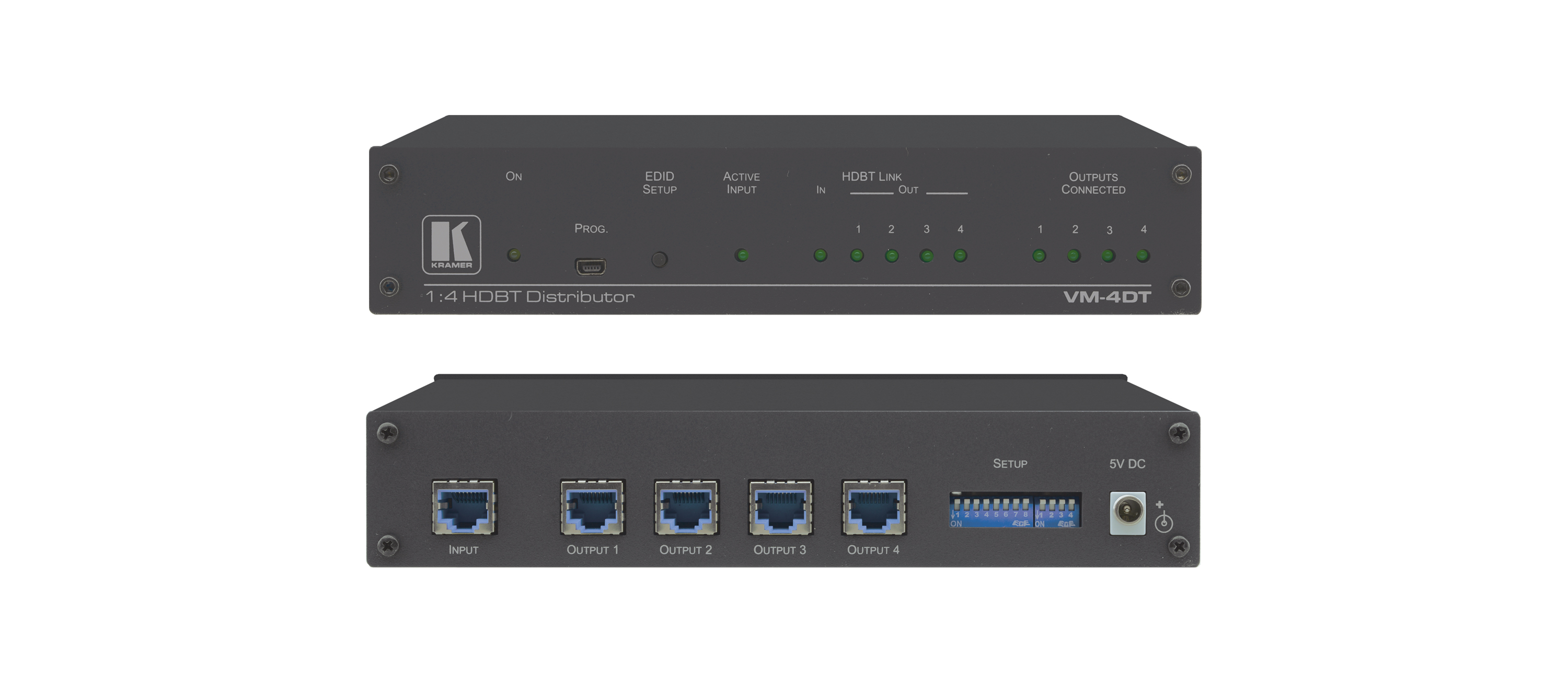 KRAMER 1:4 4K60 4:2:0 Long−Reach HDBaseT Distribution Amplifier